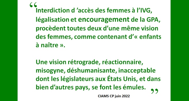 PRESS RELEAS. Invalidation of the historic "Roe v. Wade" decision ...